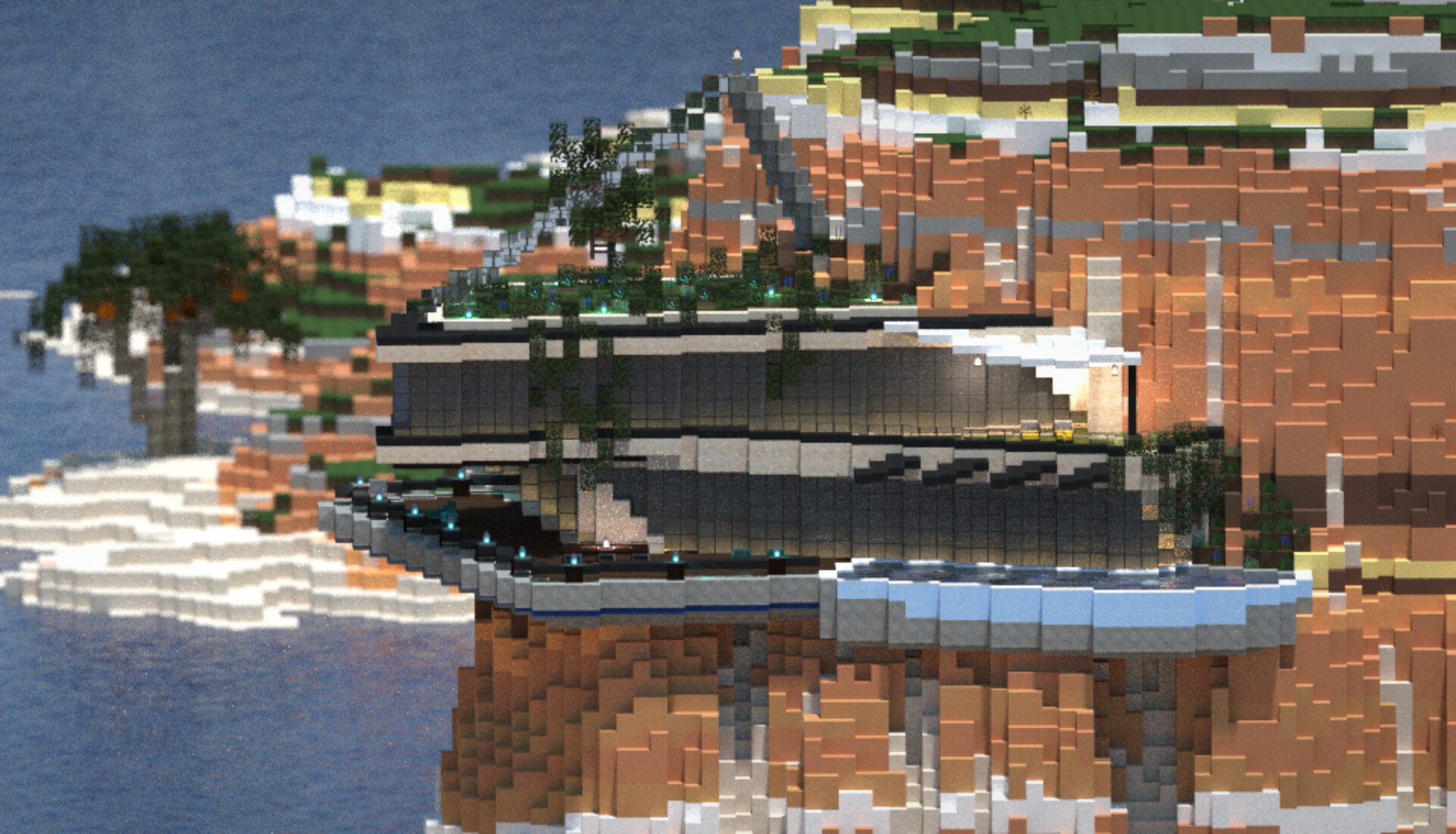 Modern Cliff House Minecraft Map