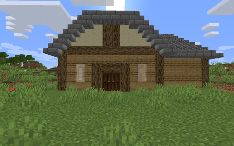 Cool vanilla house includes bathroom Minecraft Map