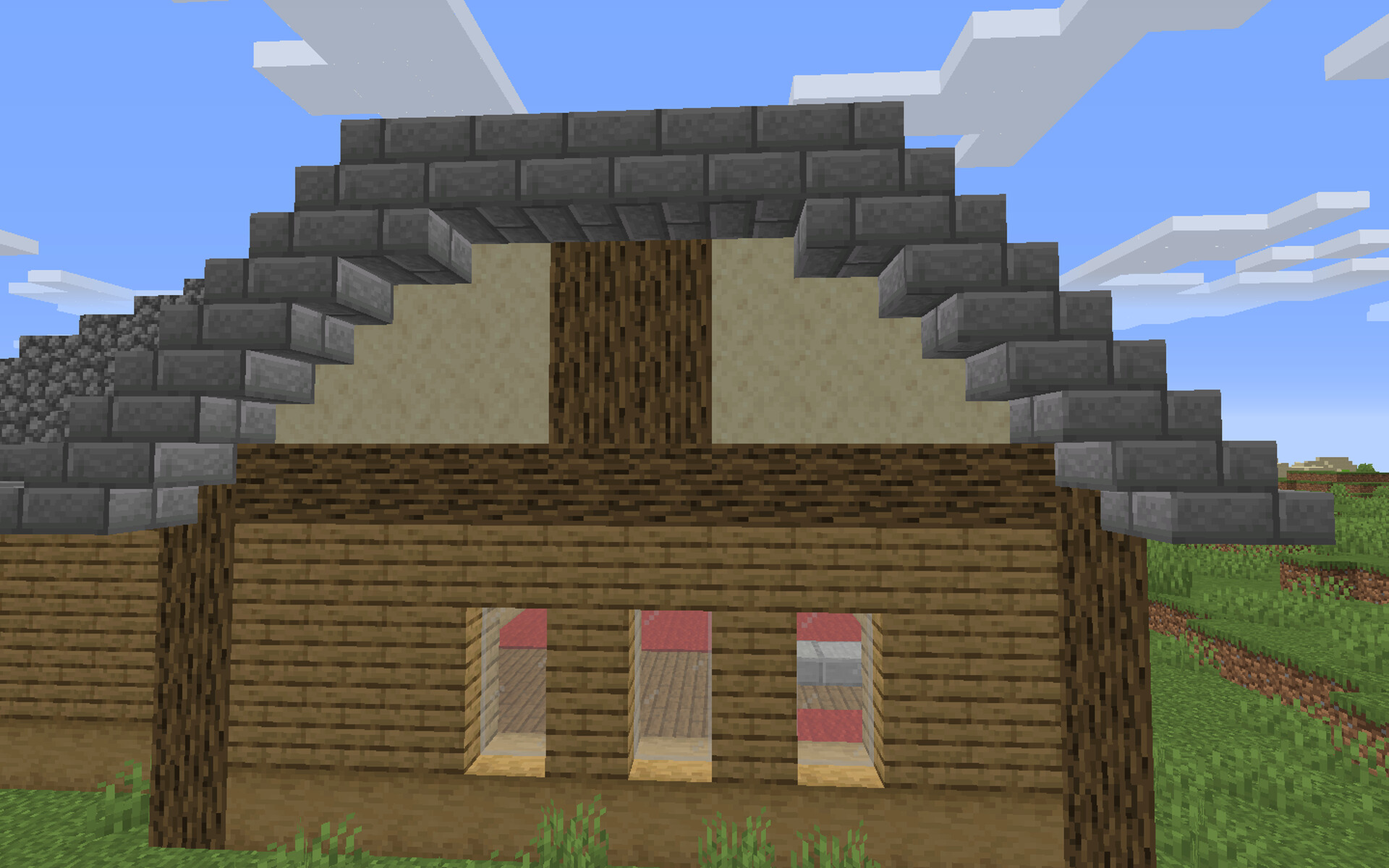 Cool vanilla house includes bathroom Minecraft Map