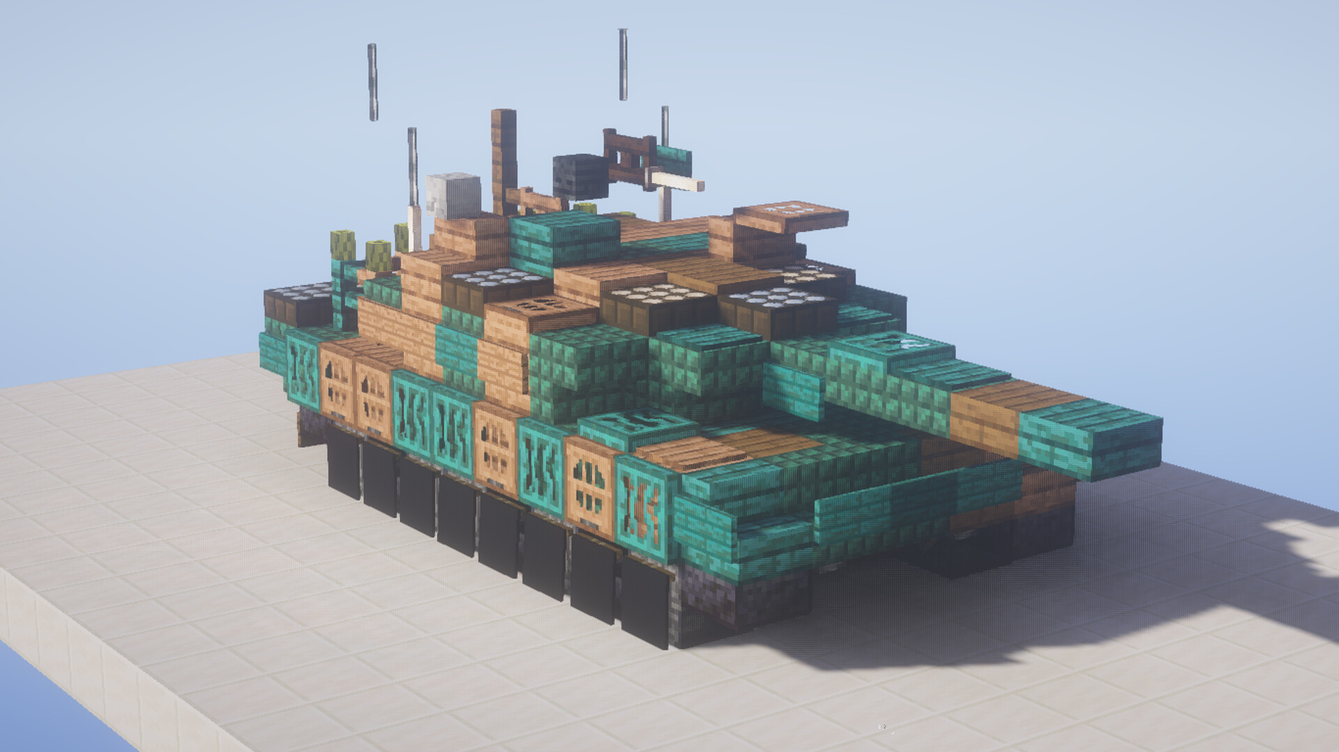 Type 10 - Japan 4th generation MBT, 1.5:1 scale Minecraft Map