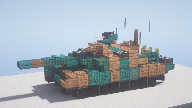 Type 10 - Japan 4th generation MBT, 1.5:1 scale Minecraft Map