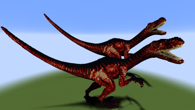 Velociraptor Statue - three different sizes! Minecraft Map