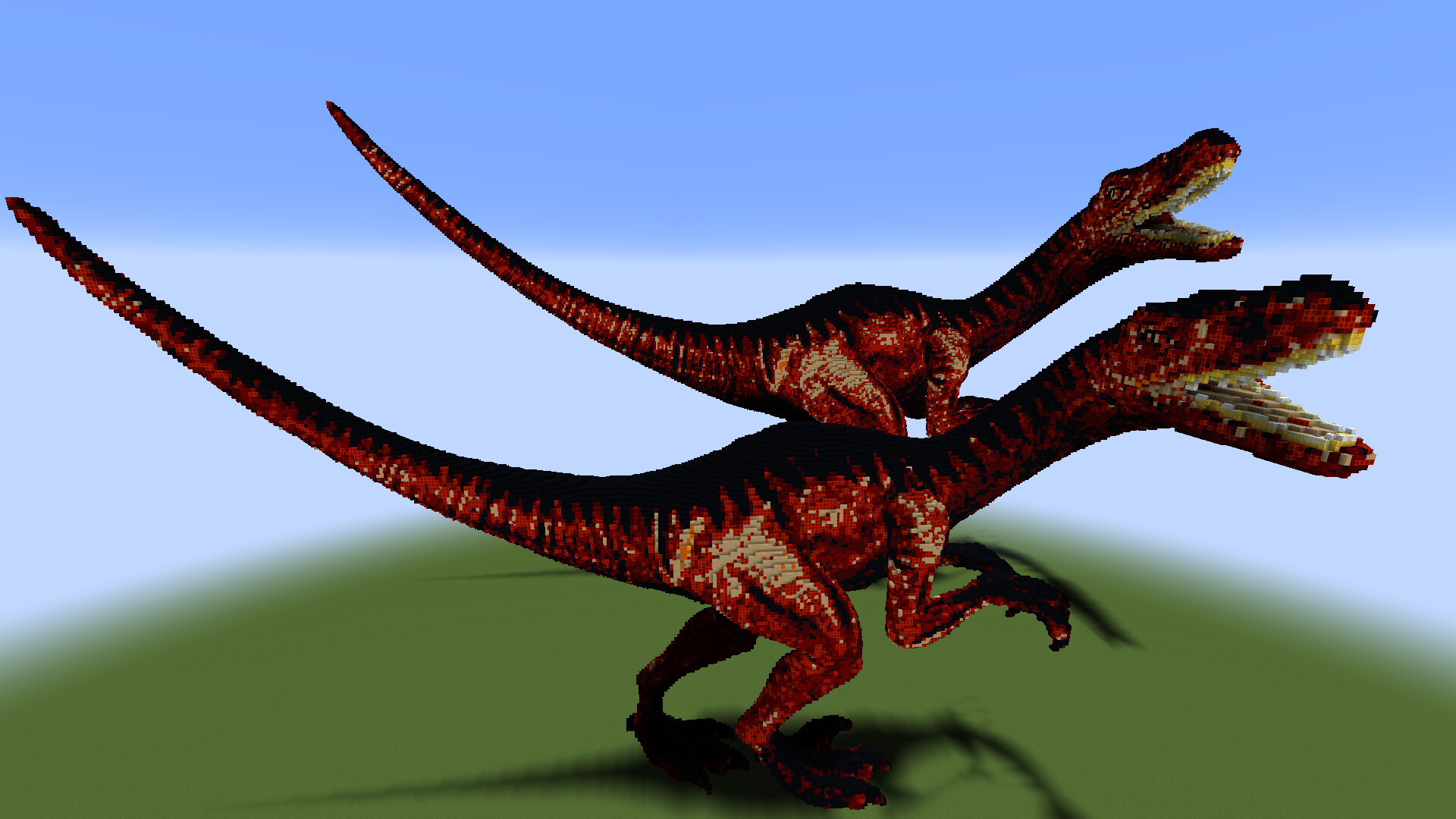 Velociraptor Statue - three different sizes! Minecraft Map