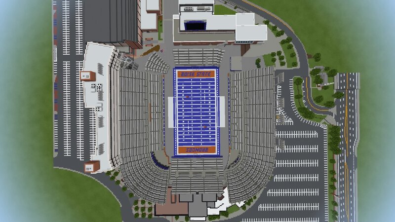 Albertsons Stadium (Boise State) Boise, Idaho Minecraft Map