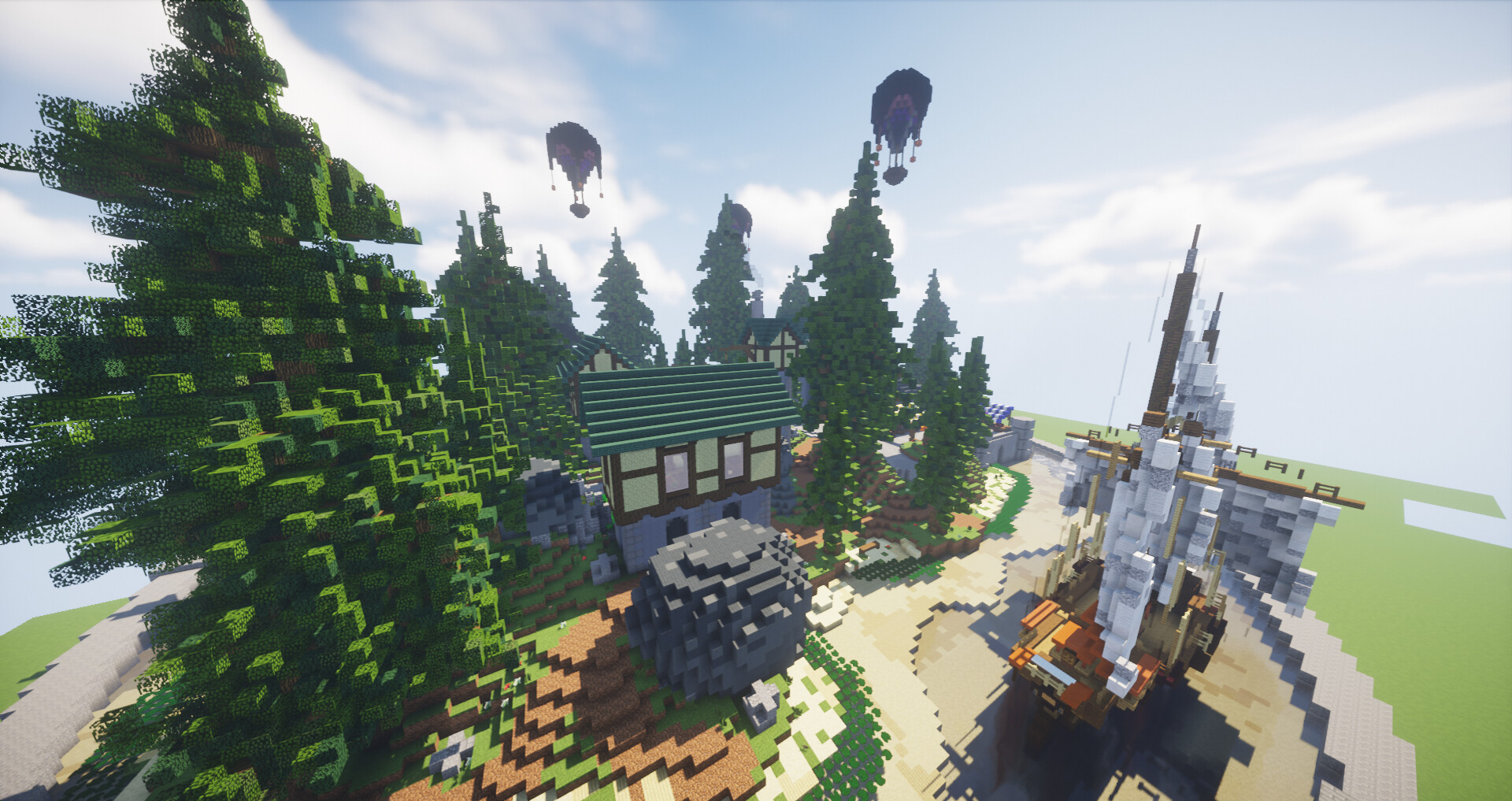 Medieval Village Hub | 1.8+ Minecraft Map