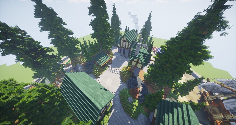 Medieval Village Hub | 1.8+ Minecraft Map