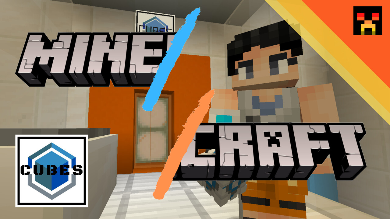 *Minecraft* CUBES -Part1- Puzzemap in Portal Style Minecraft Map