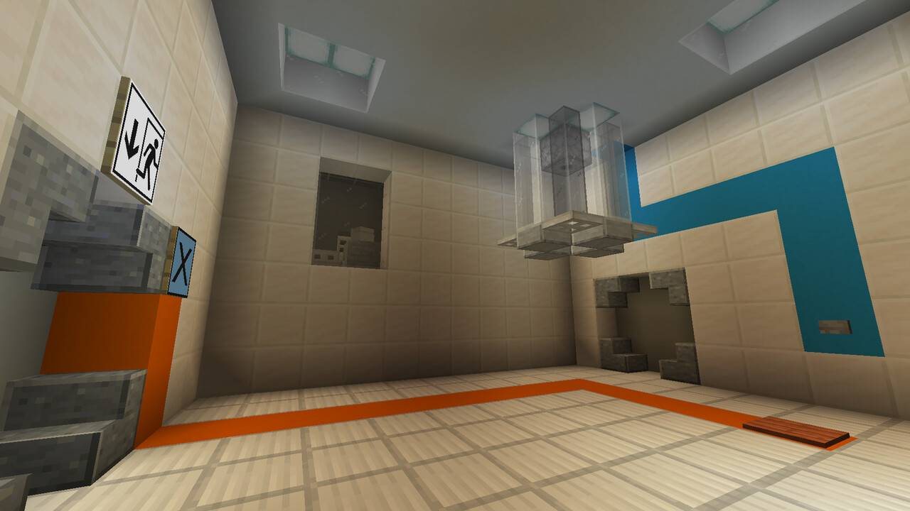 *Minecraft* CUBES -Part1- Puzzemap in Portal Style Minecraft Map