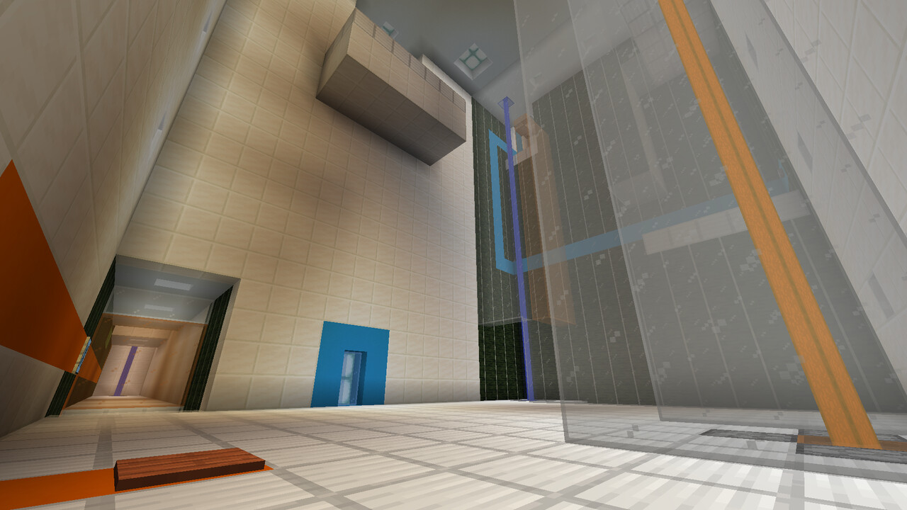 *Minecraft* CUBES -Part1- Puzzemap in Portal Style Minecraft Map