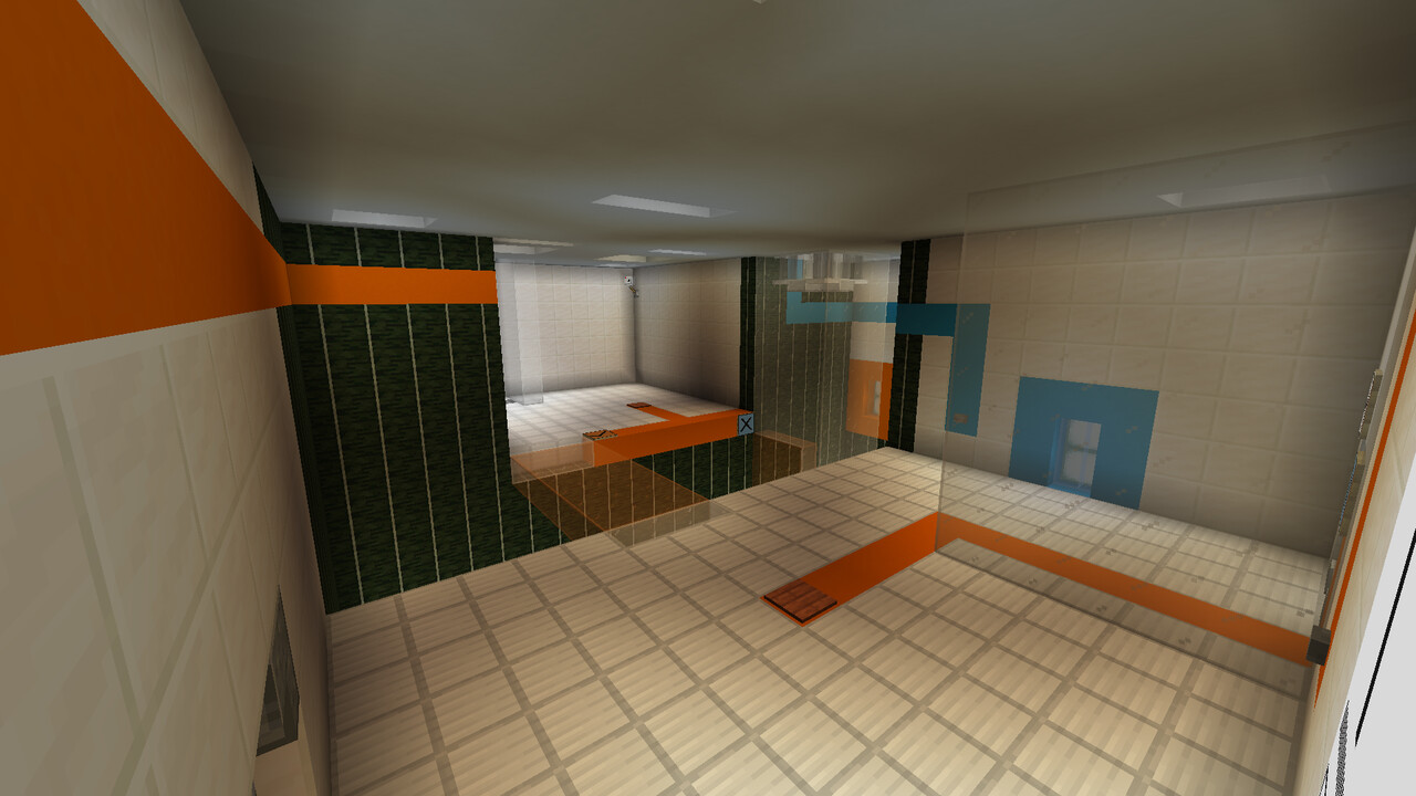 *Minecraft* CUBES -Part1- Puzzemap in Portal Style Minecraft Map