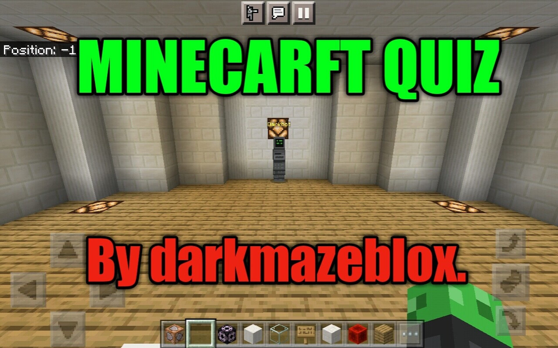MINECARFT QUIZ BY DARKMAZEBLOX. Minecraft Map