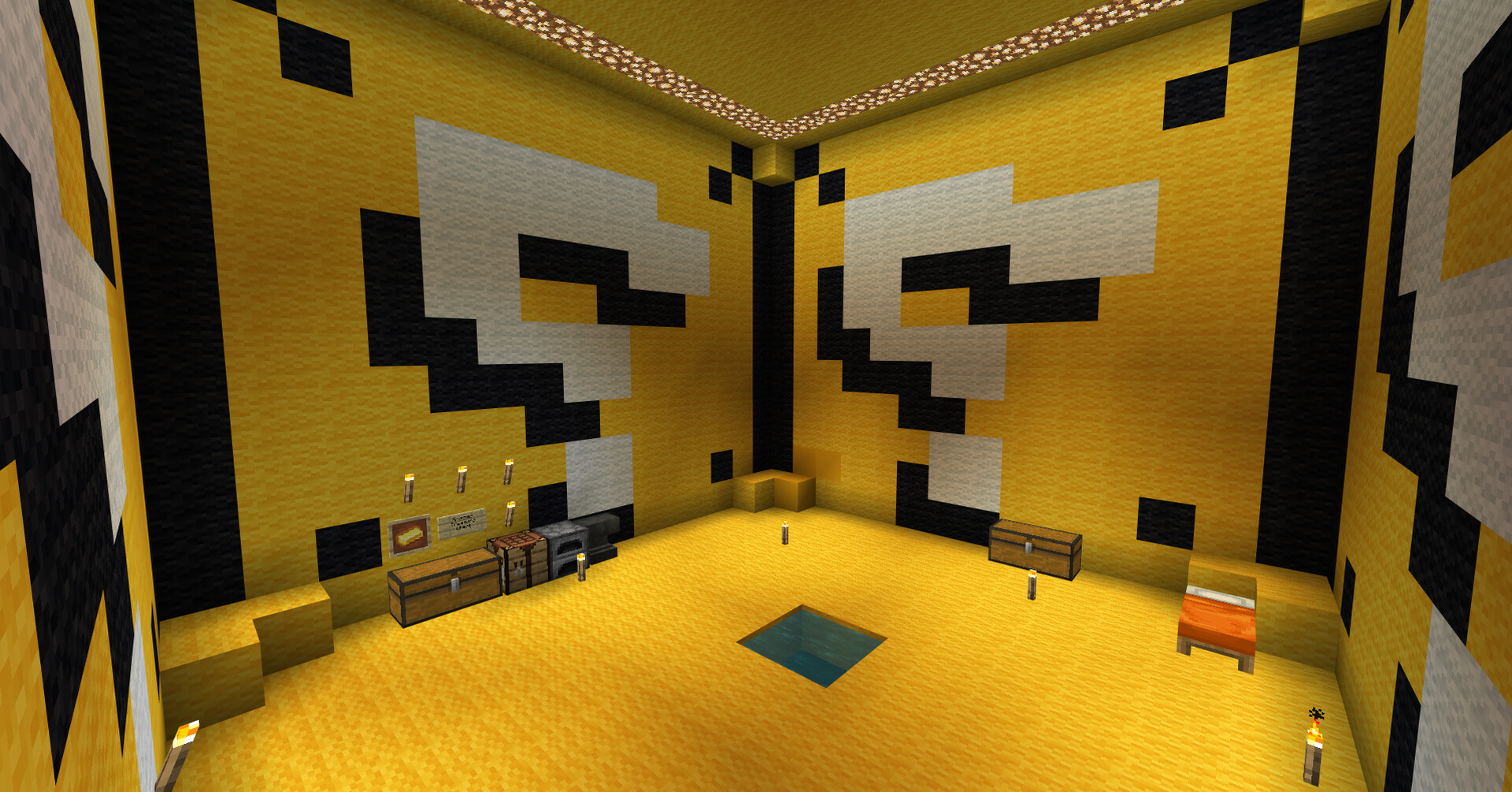 Mario Question Mark Block (3D)(Hollow) Minecraft Map