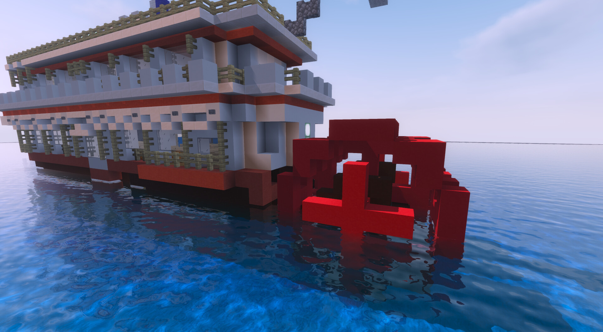 Paddle steamer Minecraft Map