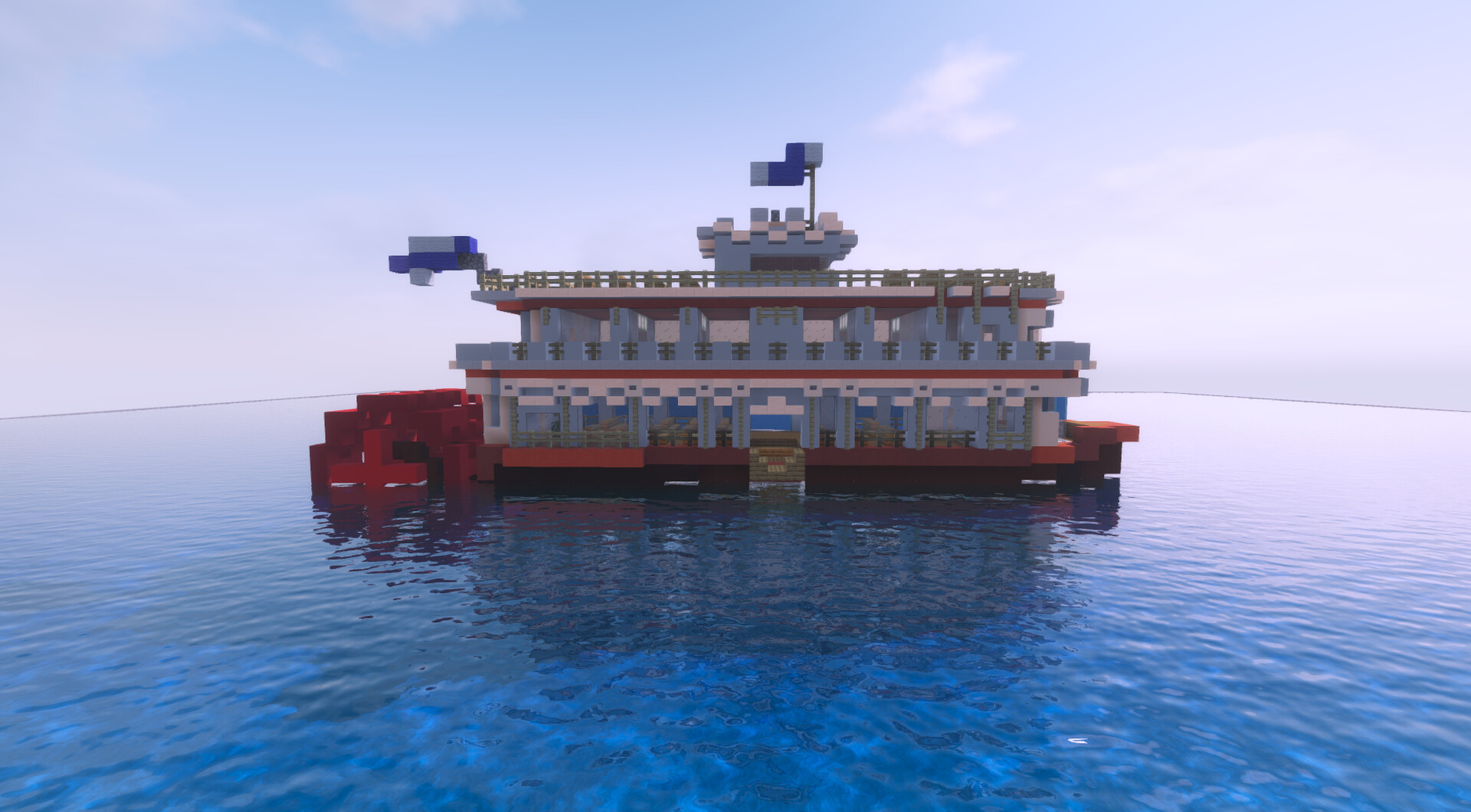 Paddle steamer Minecraft Map