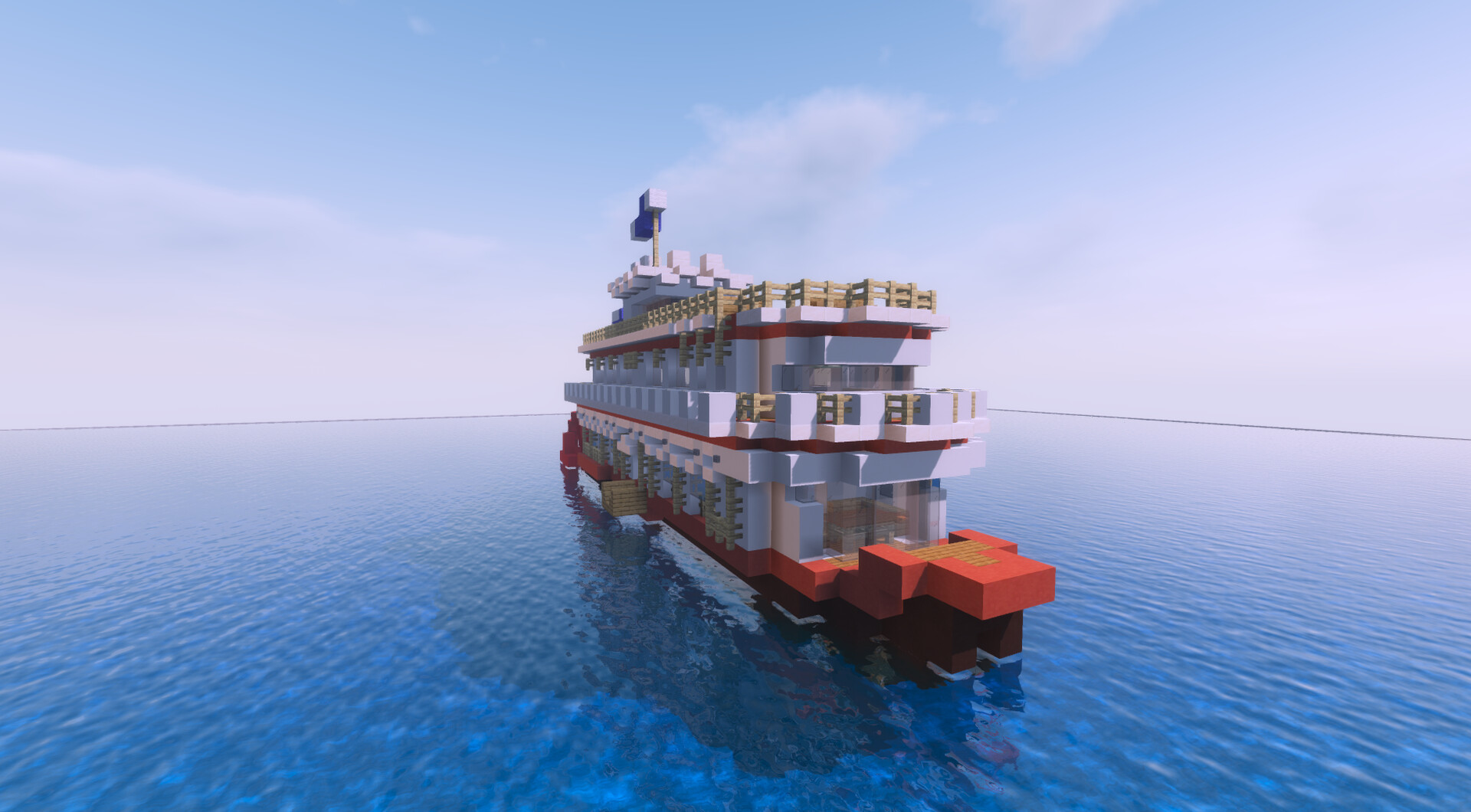 Paddle steamer Minecraft Map