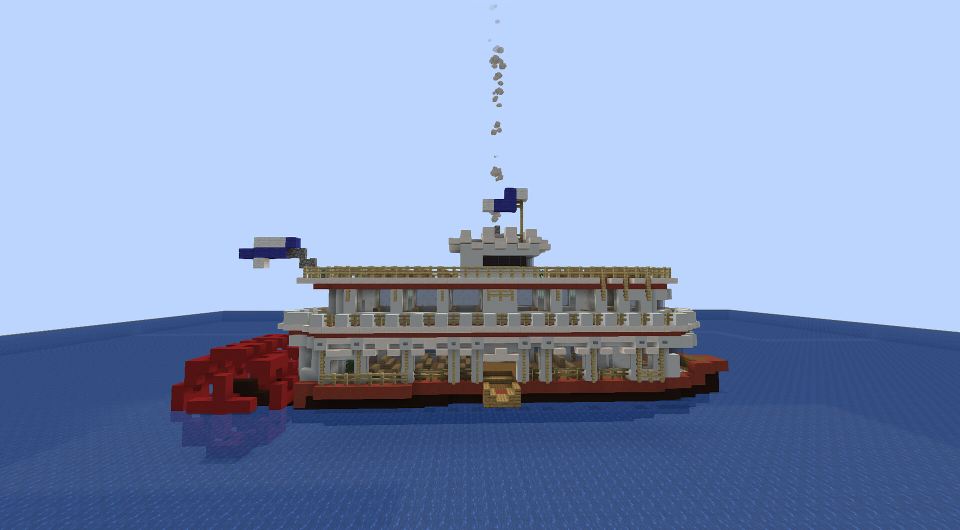 Paddle steamer Minecraft Map