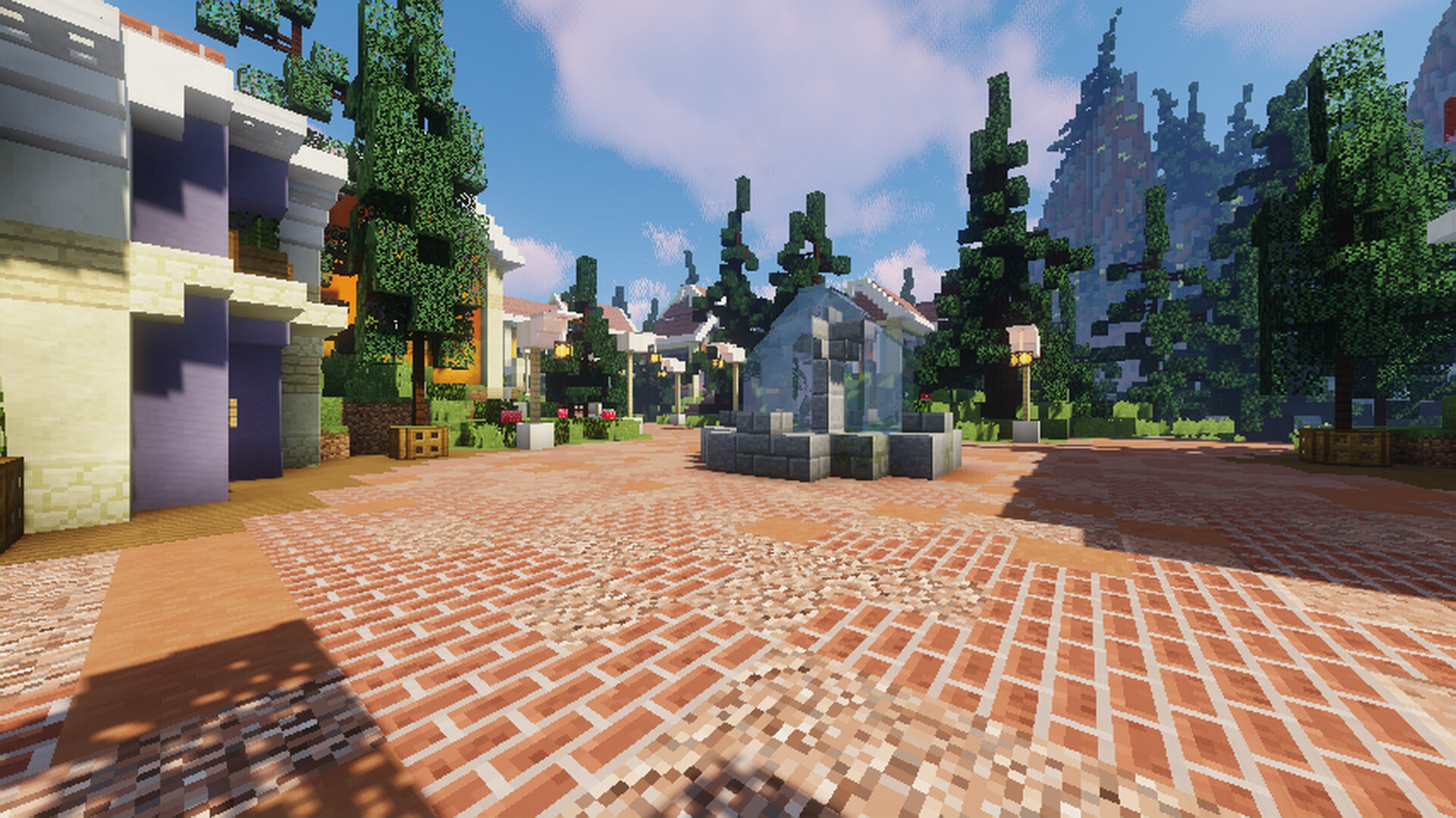 Island with Small Town & Forest Minecraft Map