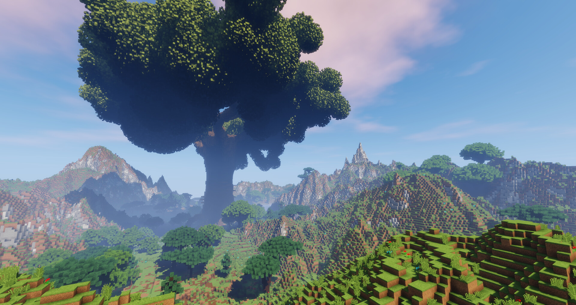 Forest of Trukamuru - Giant Tree in mountainous forest Minecraft Map