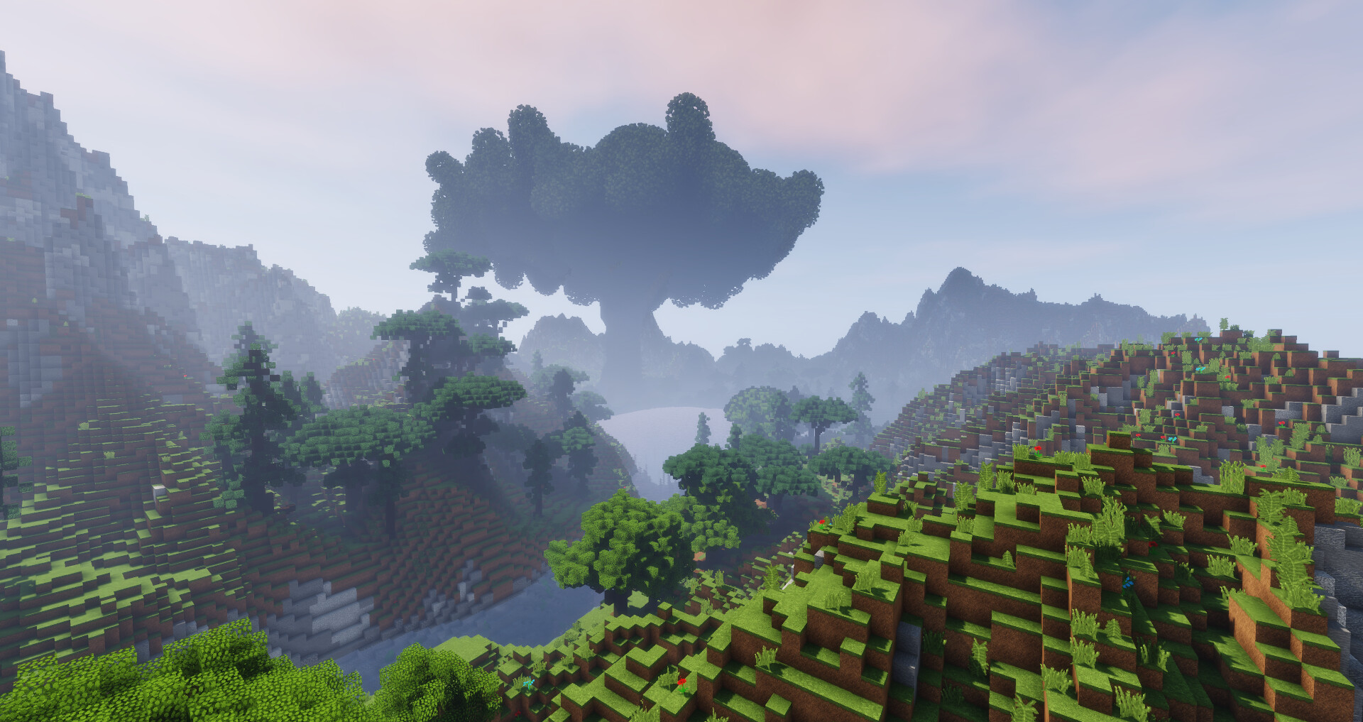 Forest of Trukamuru - Giant Tree in mountainous forest Minecraft Map