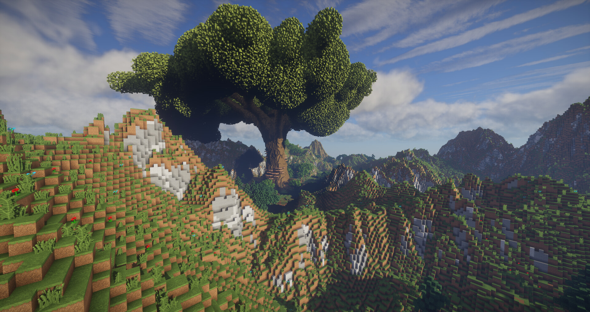 Forest of Trukamuru - Giant Tree in mountainous forest Minecraft Map
