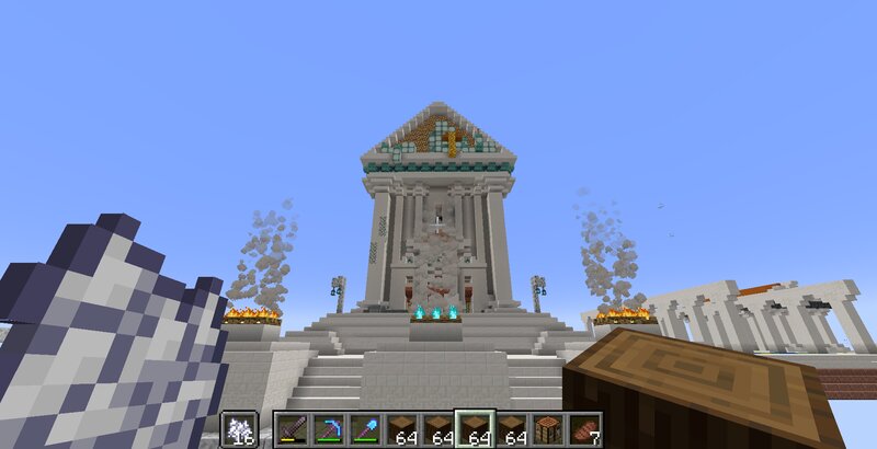 Just a medium temple built in creative Minecraft Map