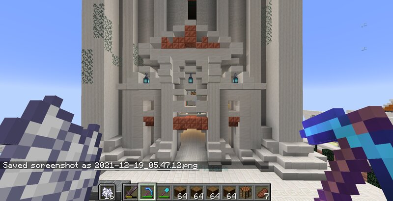 Just a medium temple built in creative Minecraft Map