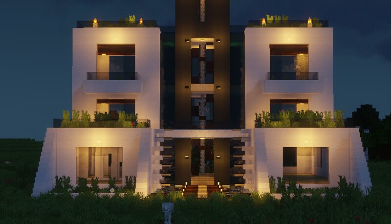 Terrace Modern House Minecraft Map