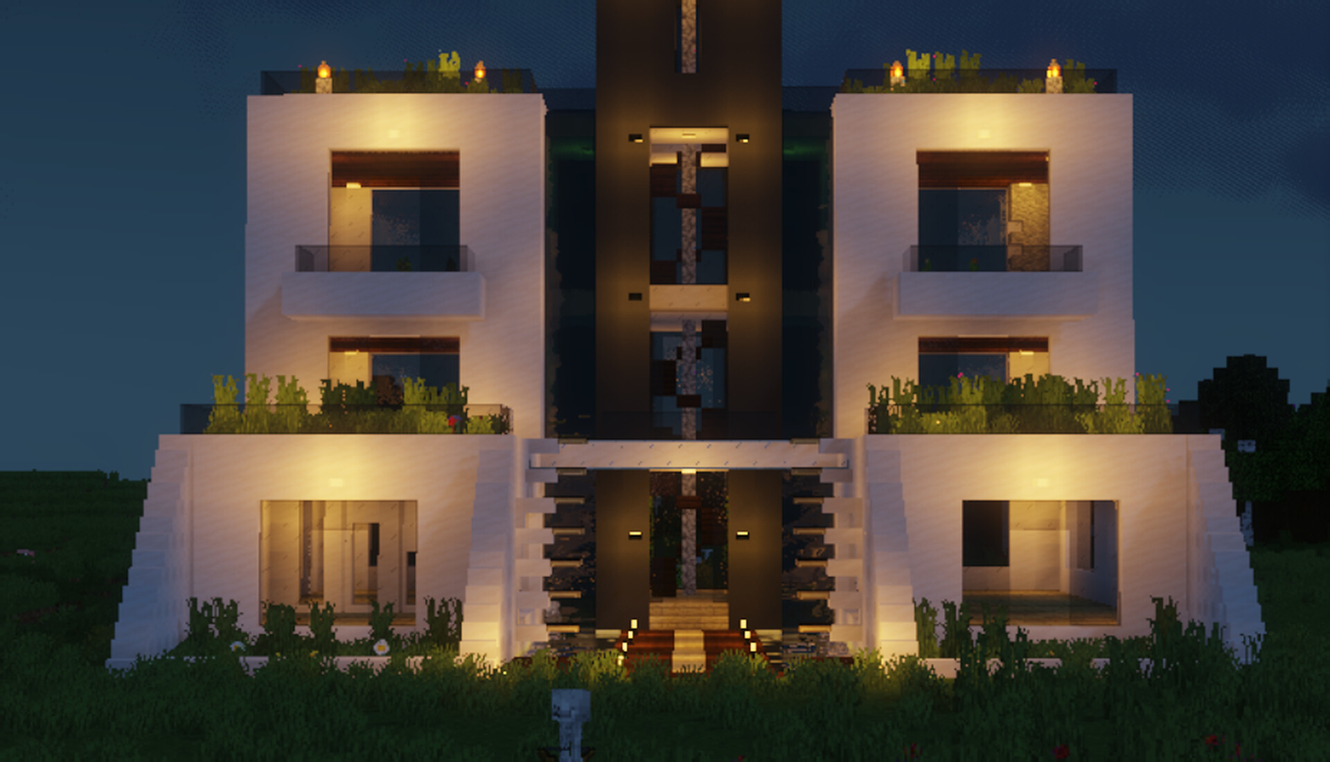 Terrace Modern House Minecraft Map