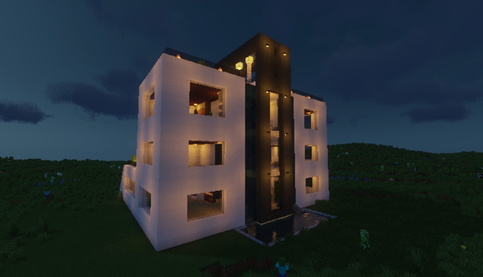 Terrace Modern House Minecraft Map