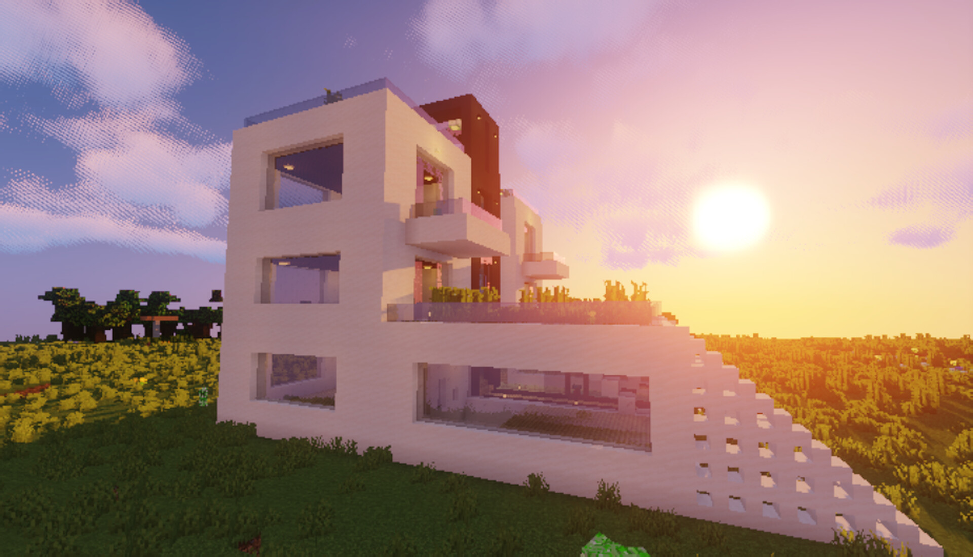 Terrace Modern House Minecraft Map