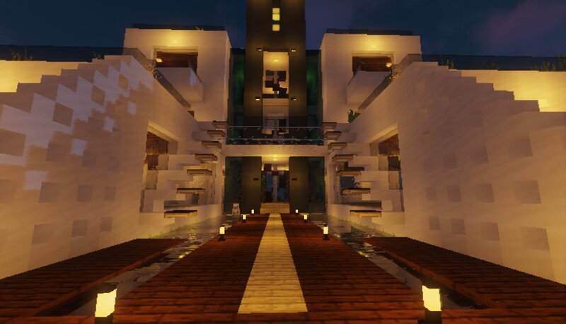 Terrace Modern House Minecraft Map