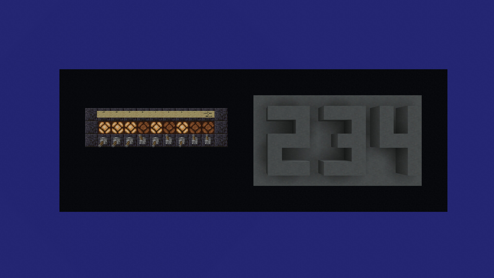 Overloaded Signal Strength to Decimal Minecraft Map