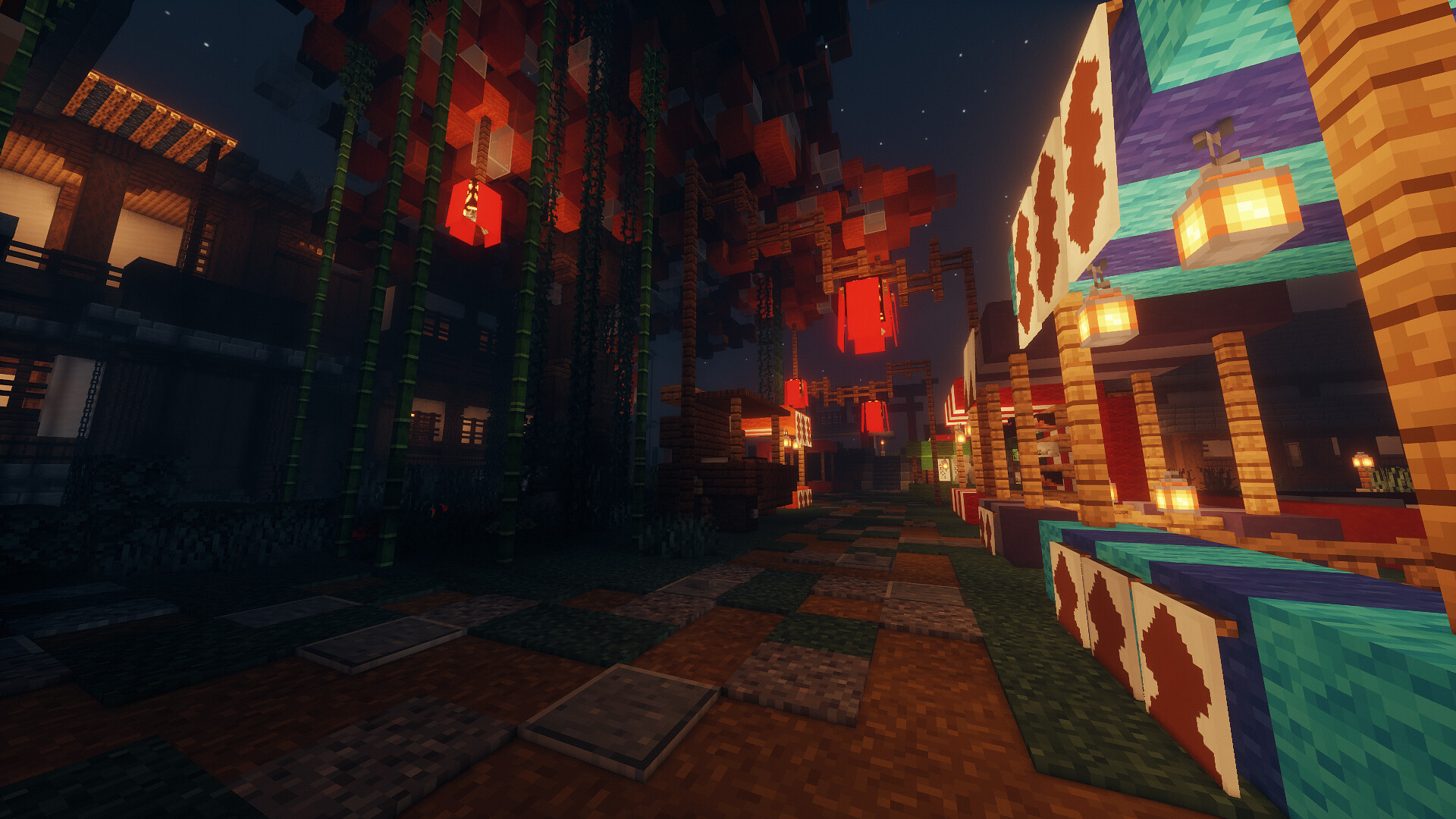 Japanese Hotel and Town Minecraft Map