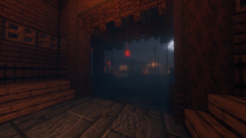 Japanese Hotel and Town Minecraft Map