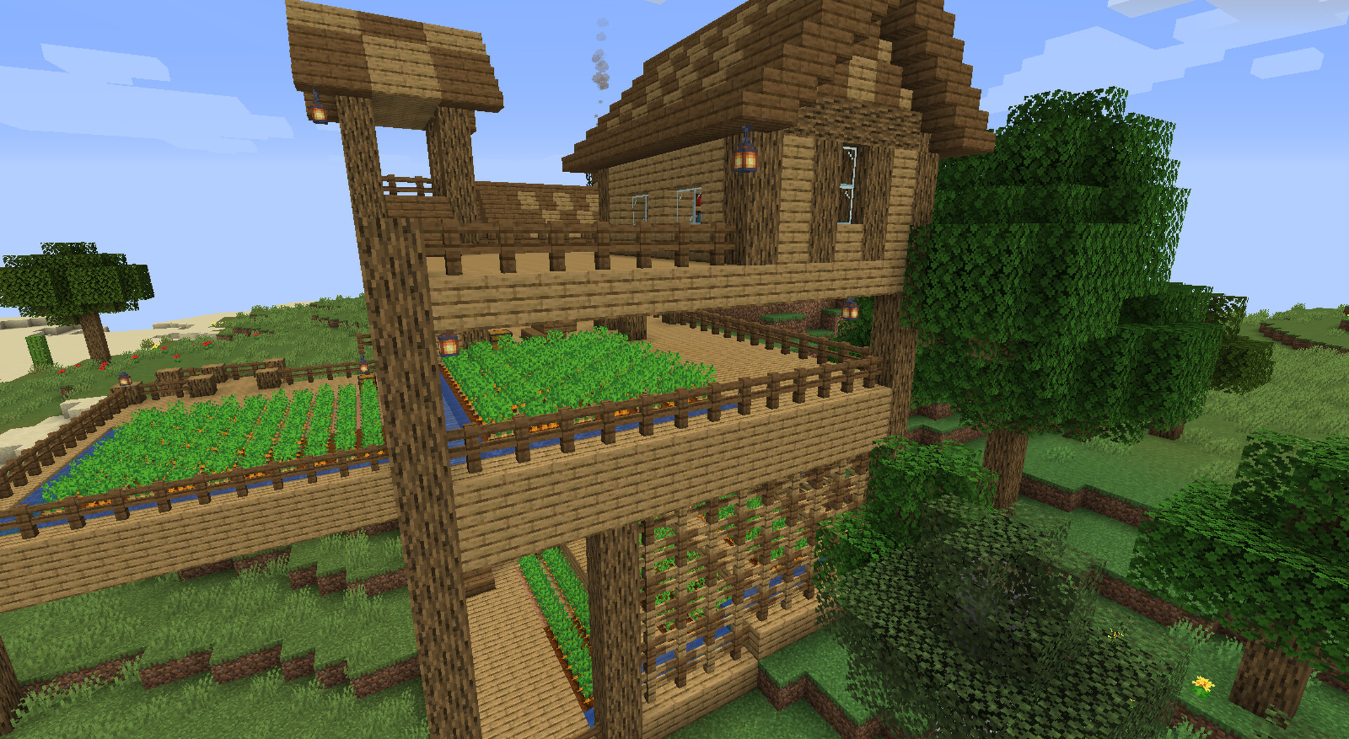 Farm house base Minecraft Map