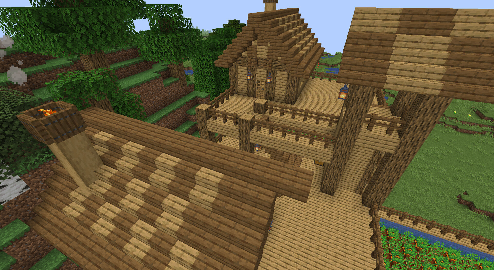 Farm house base Minecraft Map