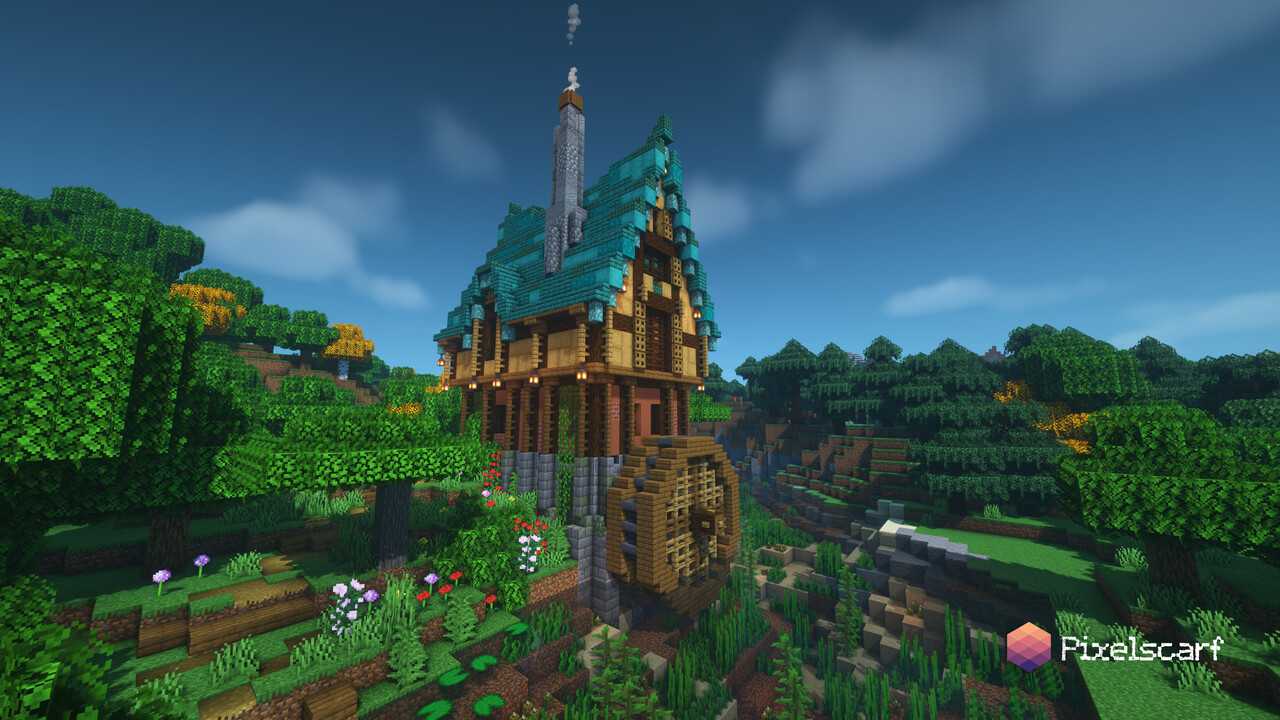 Fantasy Watermill House [Download] Minecraft Map