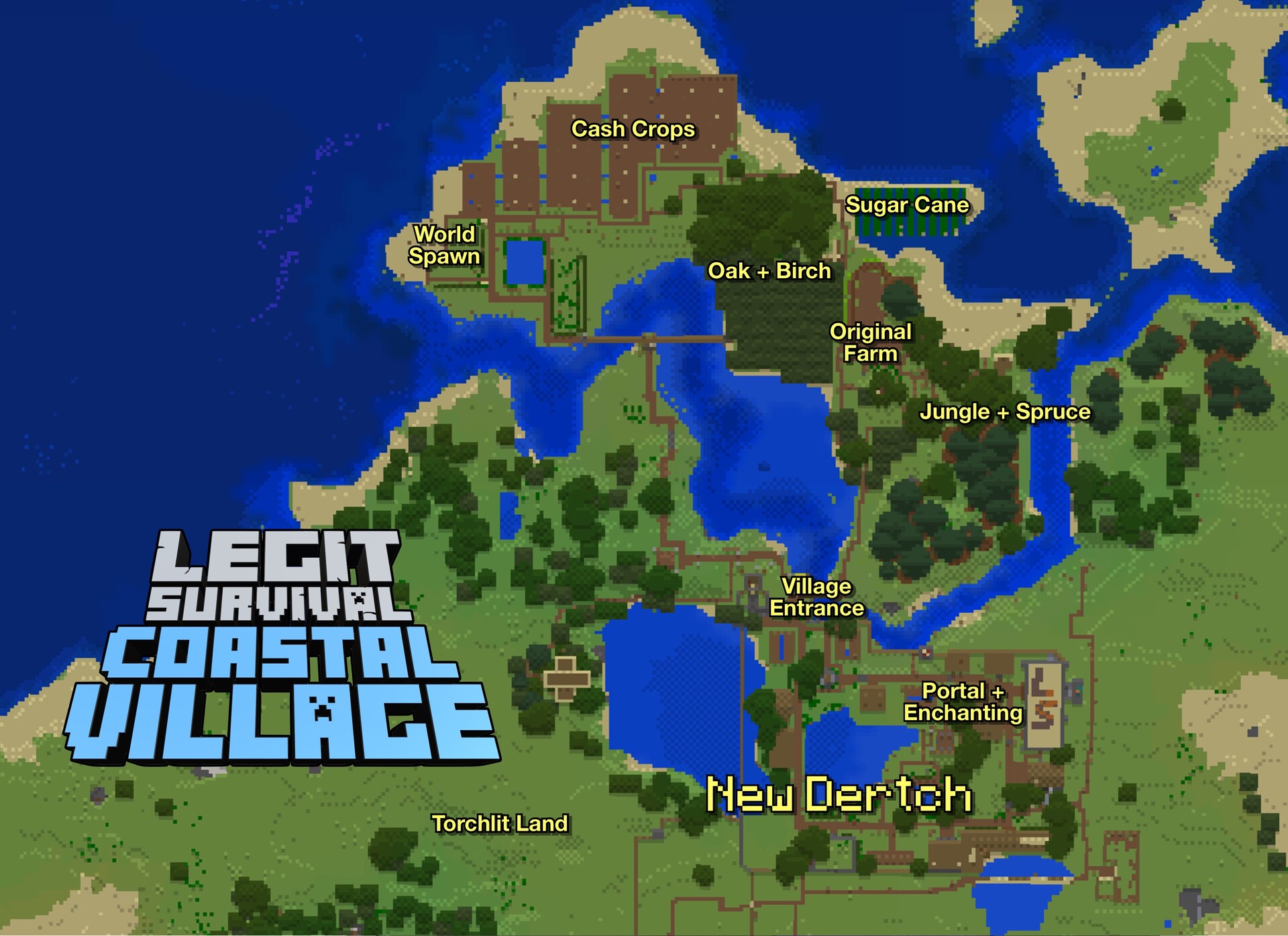 Legit Survival: Coastal Village Minecraft Map
