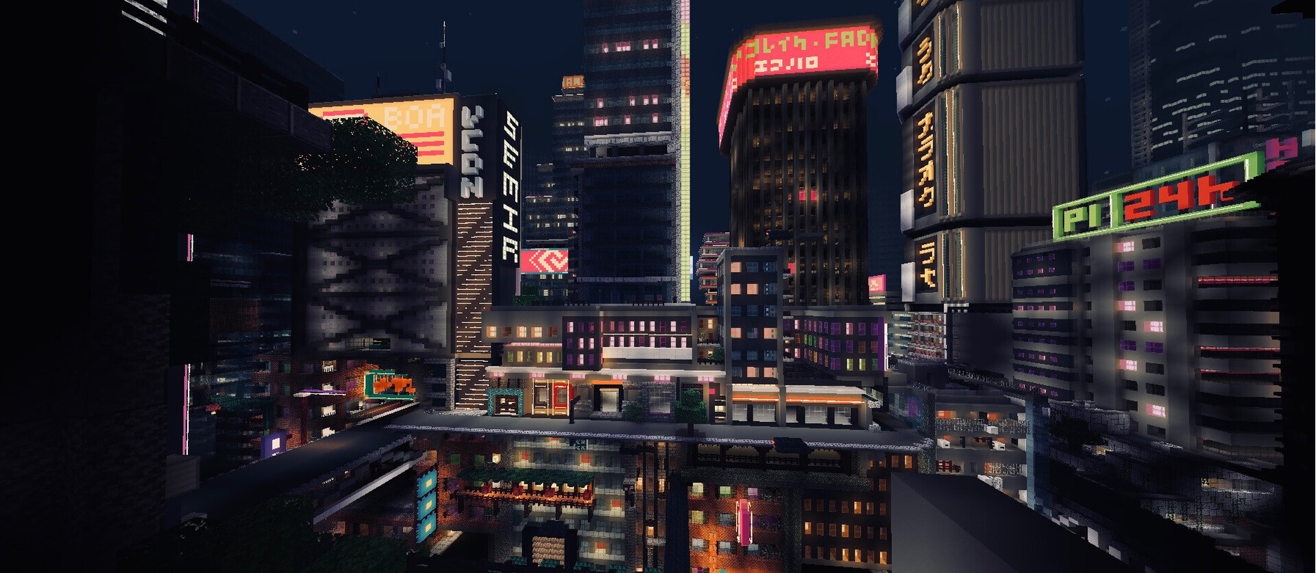Neon city Minecraft Map