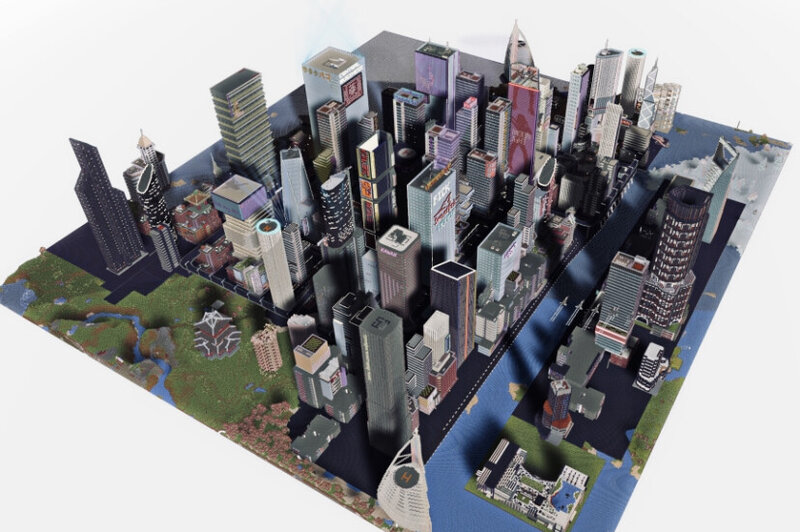 Neon city Minecraft Map