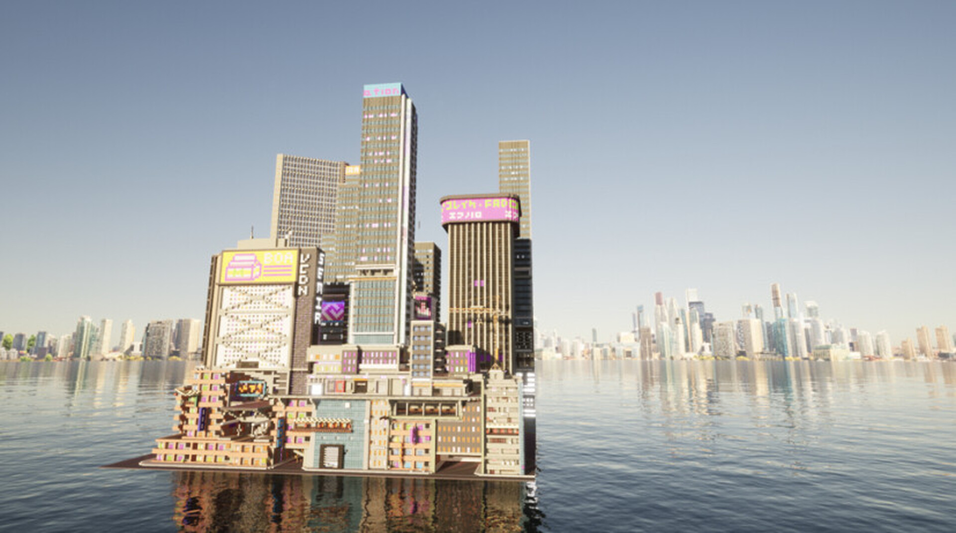 Neon city Minecraft Map