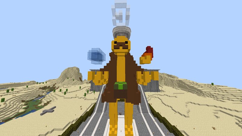 Mini_Potato statue "holding" the elements Minecraft Map