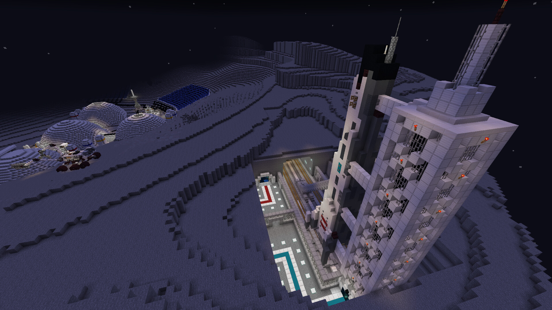 LeGuin Lunar Crater Exoplanet Scientist Training Base Minecraft Map