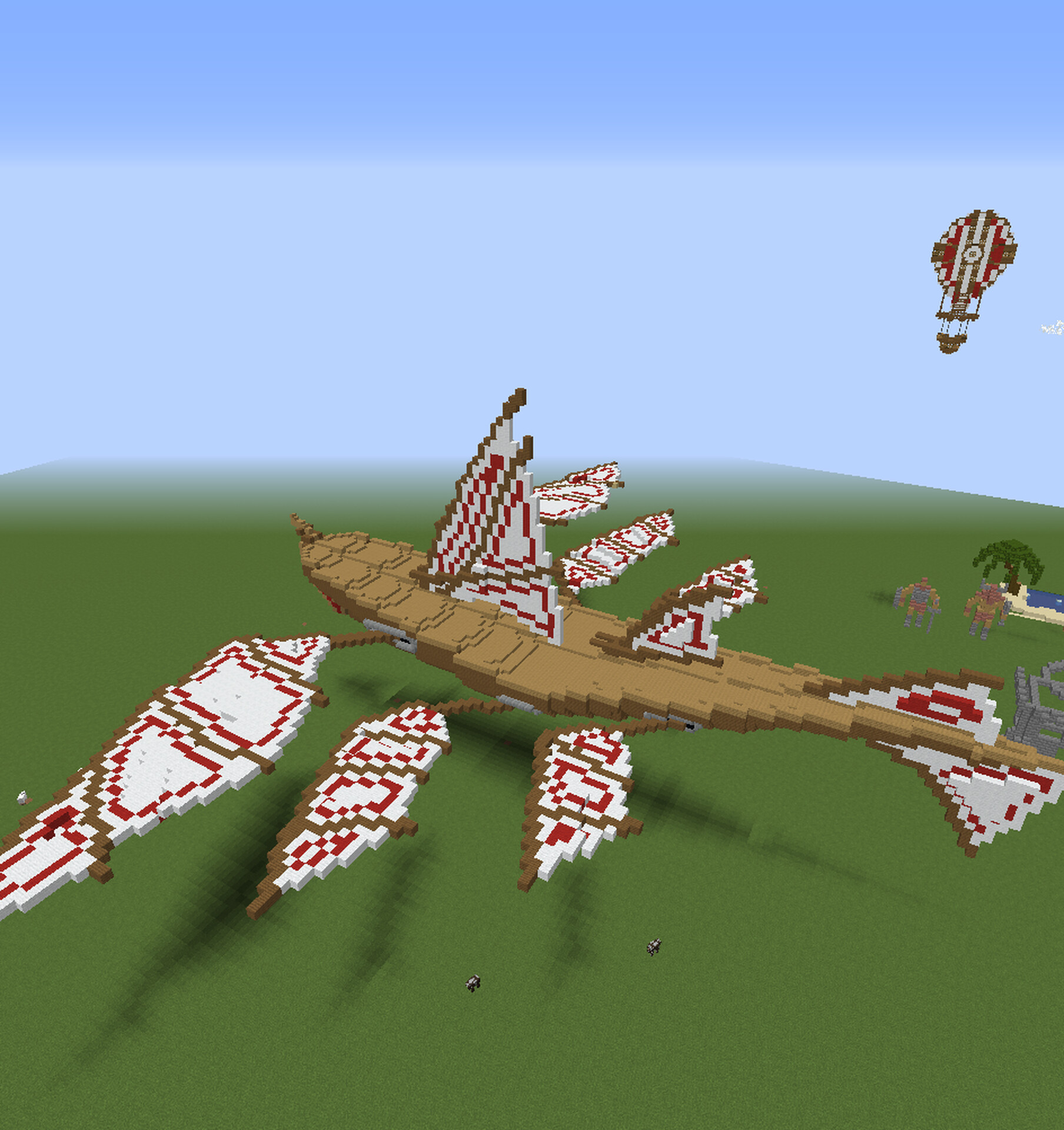 bateau volant viking Minecraft Map