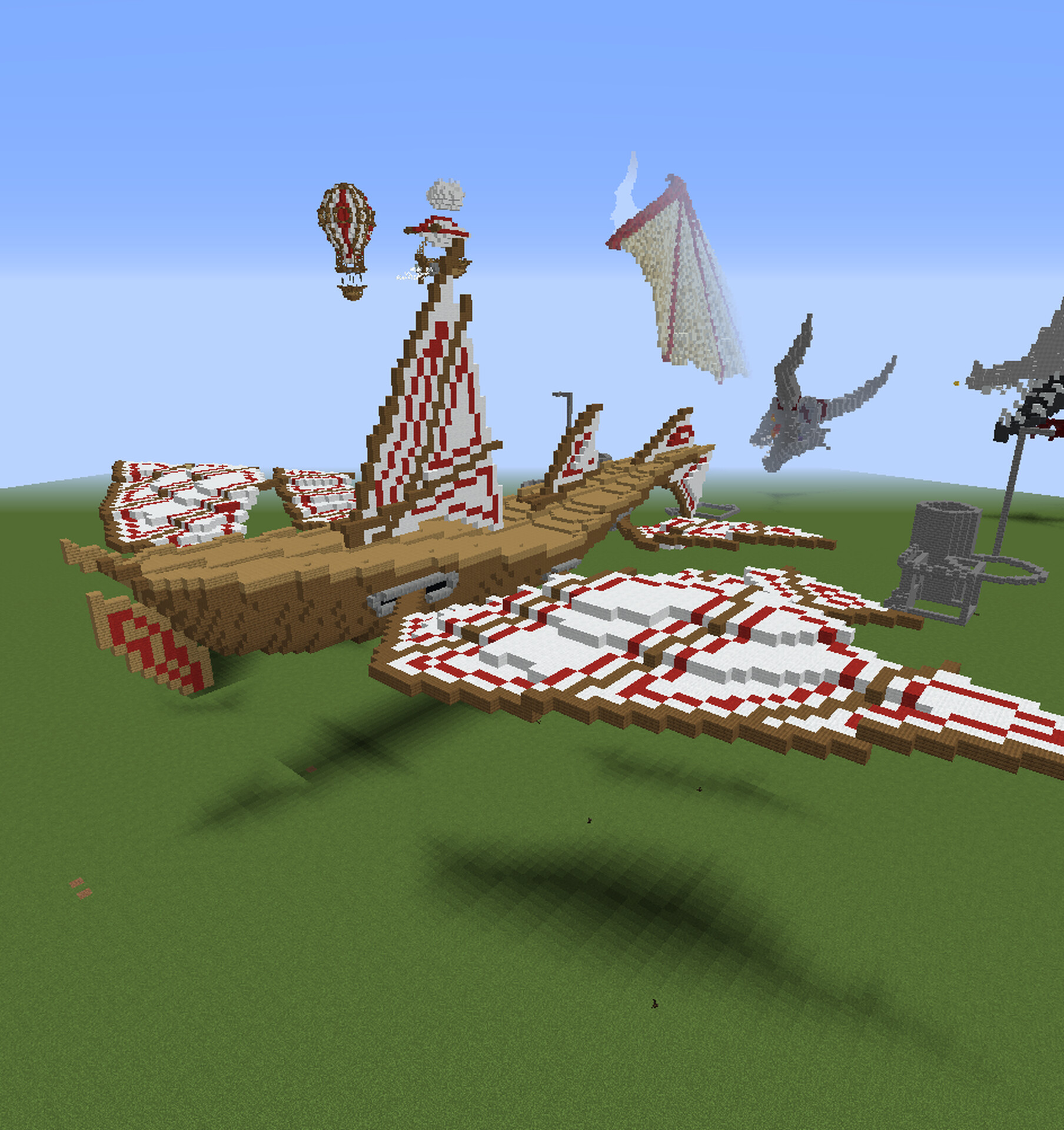 bateau volant viking Minecraft Map