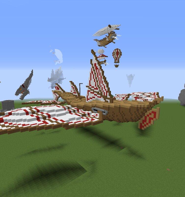 bateau volant viking Minecraft Map