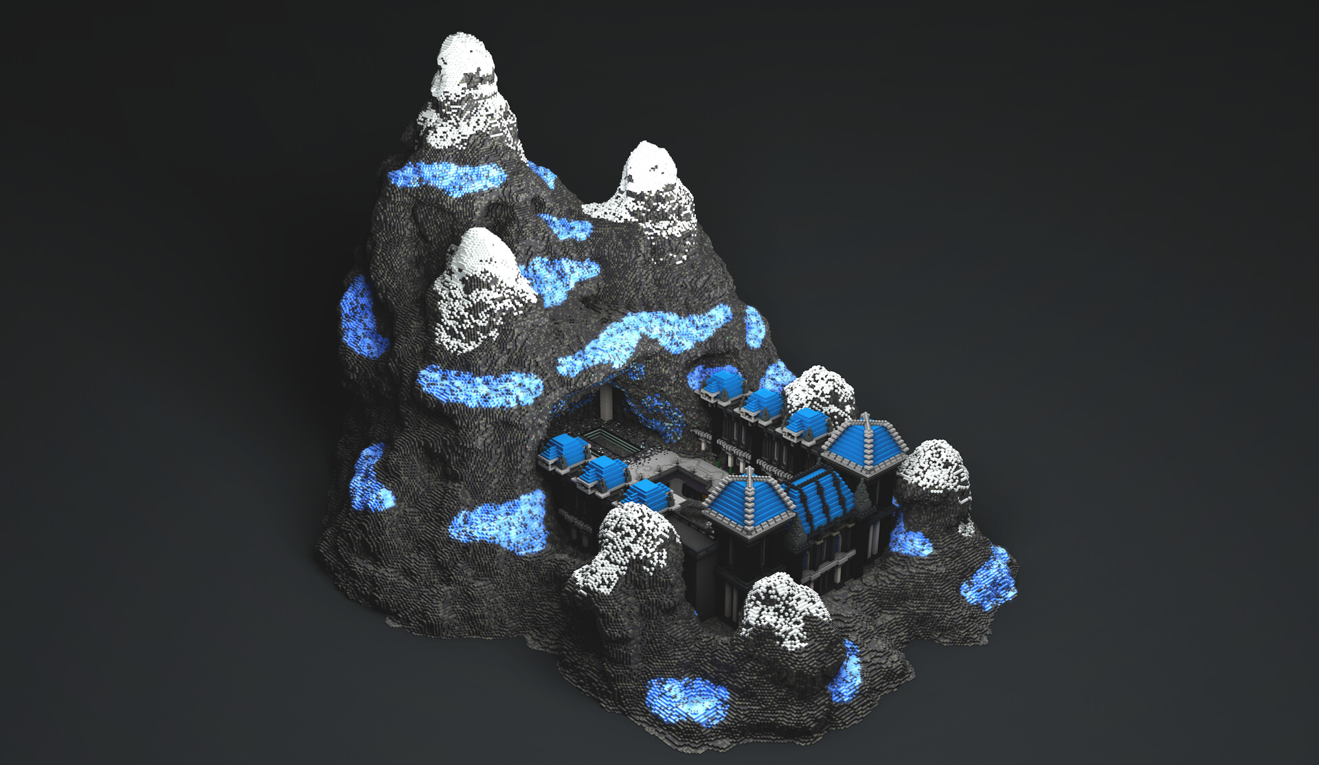 COMMISSION | Icy Mountain Prison Spawn Minecraft Map