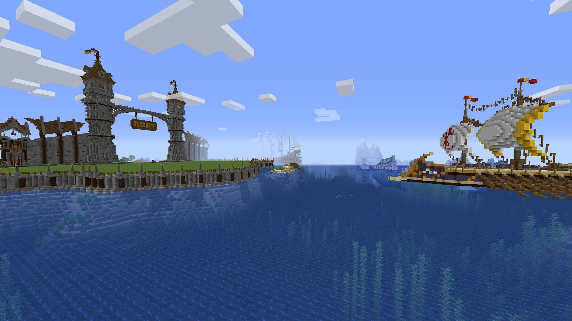 Medieval Ship Port Minecraft Map