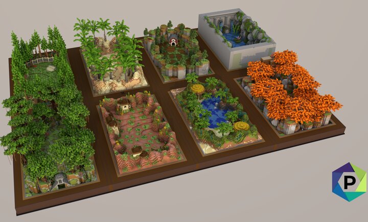 x8 HQ Explorer Practice Arenas | 1.8+ Minecraft Map