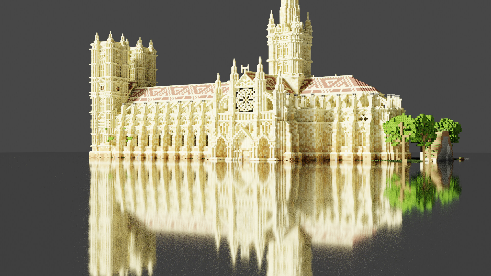 A Cathedral Inspired by Westminster Abbey Minecraft Map
